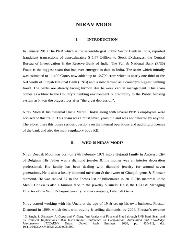 NIRAV MODI | PDF | Business | Financial Services
