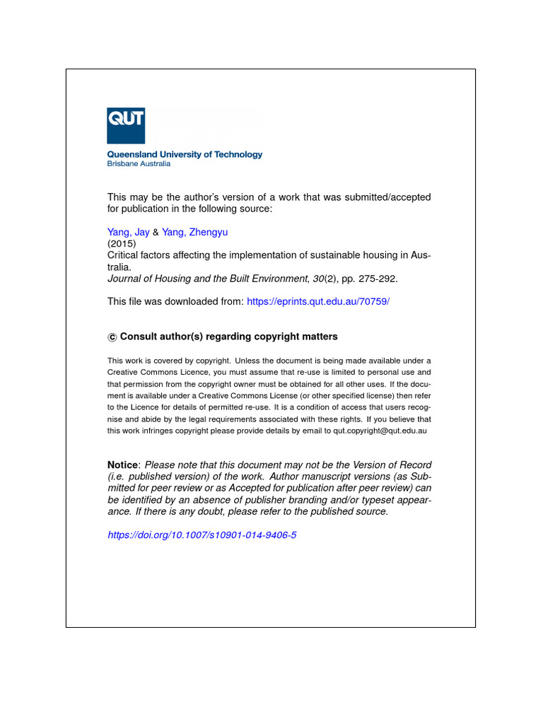ARTIGO - Yang, Jay & Yang, Zhengyu | PDF | Sustainability | Green Building