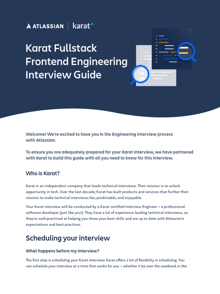 CSD-13332 Karat Interview Guide FE Fullstack (1) | PDF | Computer Programming | Computing