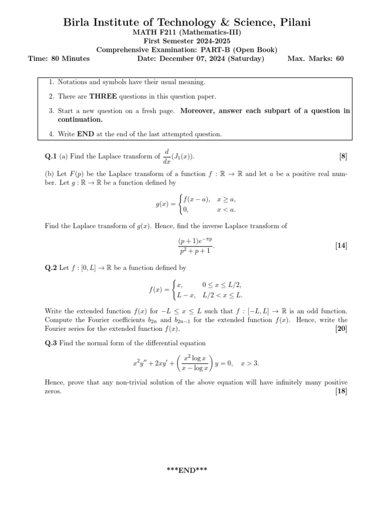 Compre - OB - Solutions and Marking Scheme | PDF | Applied Mathematics ...