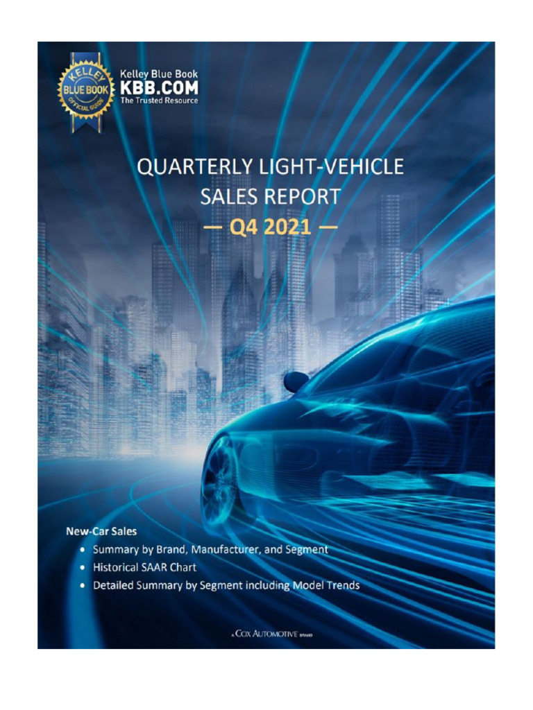 2021 Kelley Blue Book Sales and Data Report | PDF
