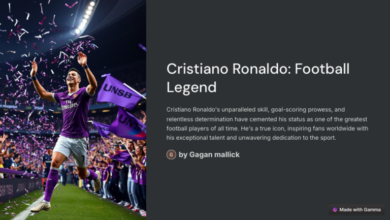 Cristiano Ronaldo Football Legend | PDF