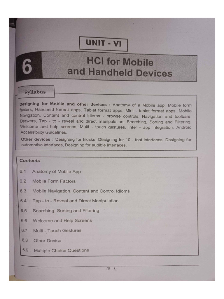Hci 6th Unit | PDF