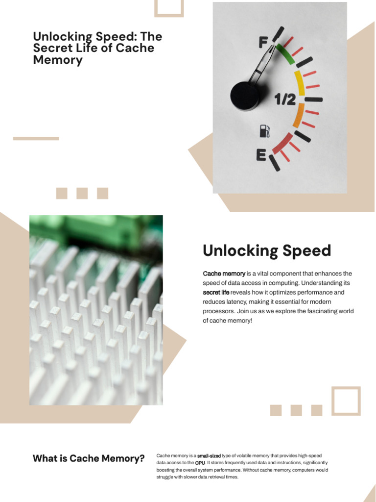 Unlocking Speed: The Secret Life of Cache Memory | PDF
