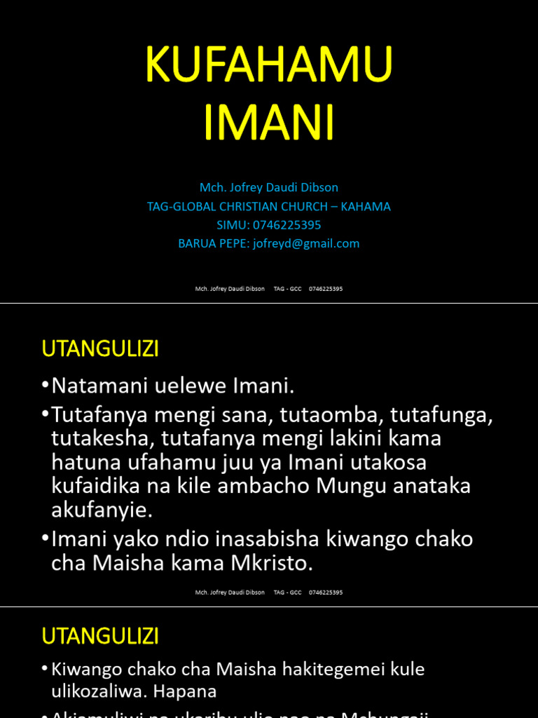 Kufahamu Imani | PDF