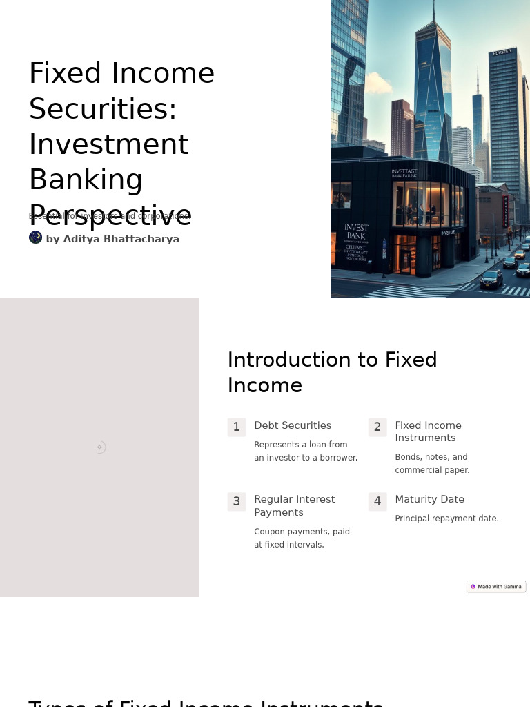 Fixed Income Securities Investment Banking Perspective | PDF | Bonds ...