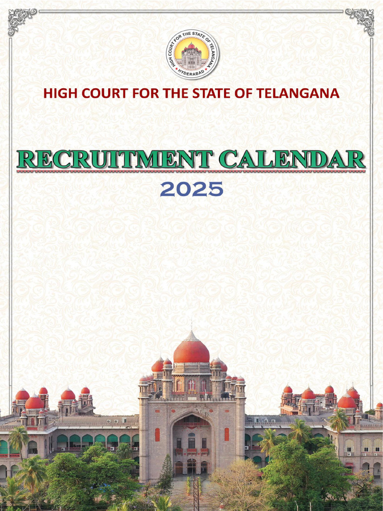 TG High Court Job Calendar-2025 | PDF | Judiciaries | Governance