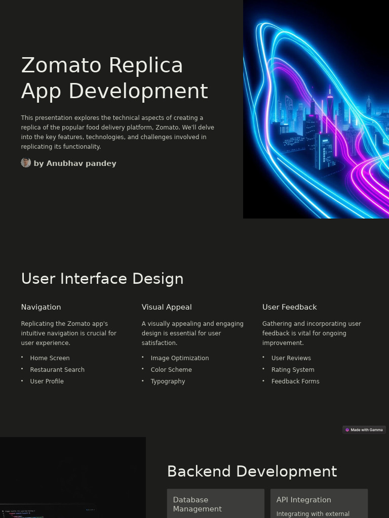 Zomato Replica App Development Guide | PDF | Mobile App | Databases