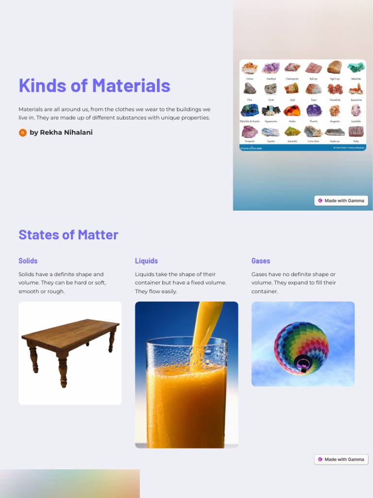 Types and Properties of Materials | PDF