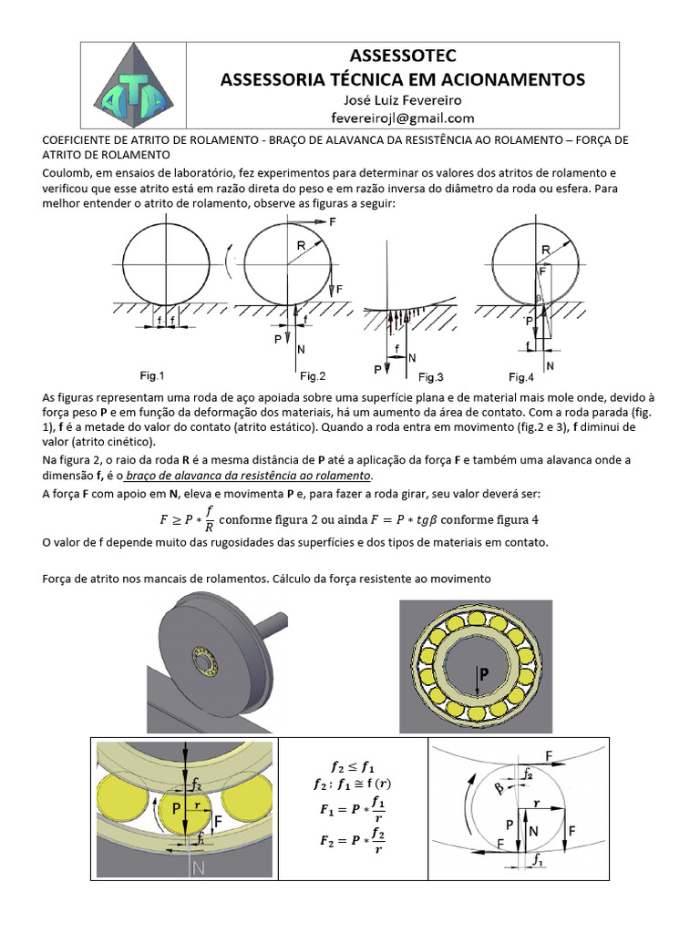 Coeficiente de Atrito de Rolamento | PDF | Atrito | Resistência dos ...