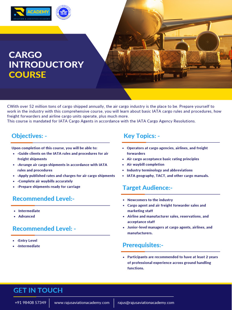 Ral-Cargo Introductory Course | PDF | Cargo | Aviation