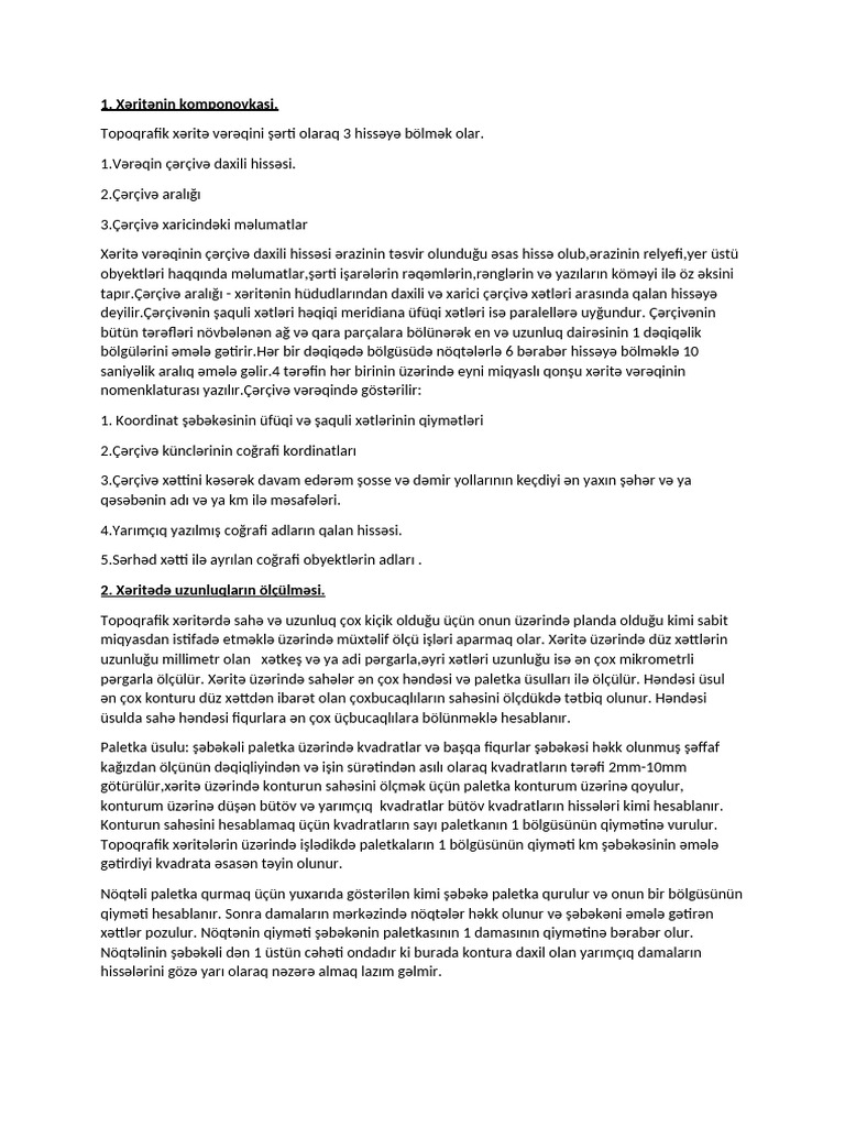 Topoqrafiya İmt Cvb. | PDF