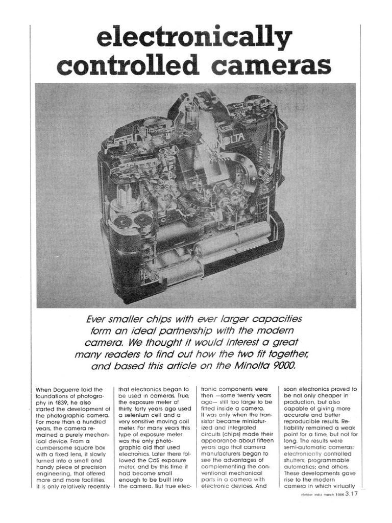 Electronic Cameras Elektor 03-86 | PDF