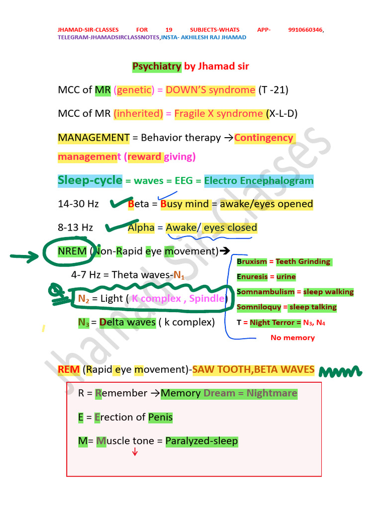 Psychiatry by Jhamad Sir (1) - Merged-Compressed-Merged | PDF | Mania ...