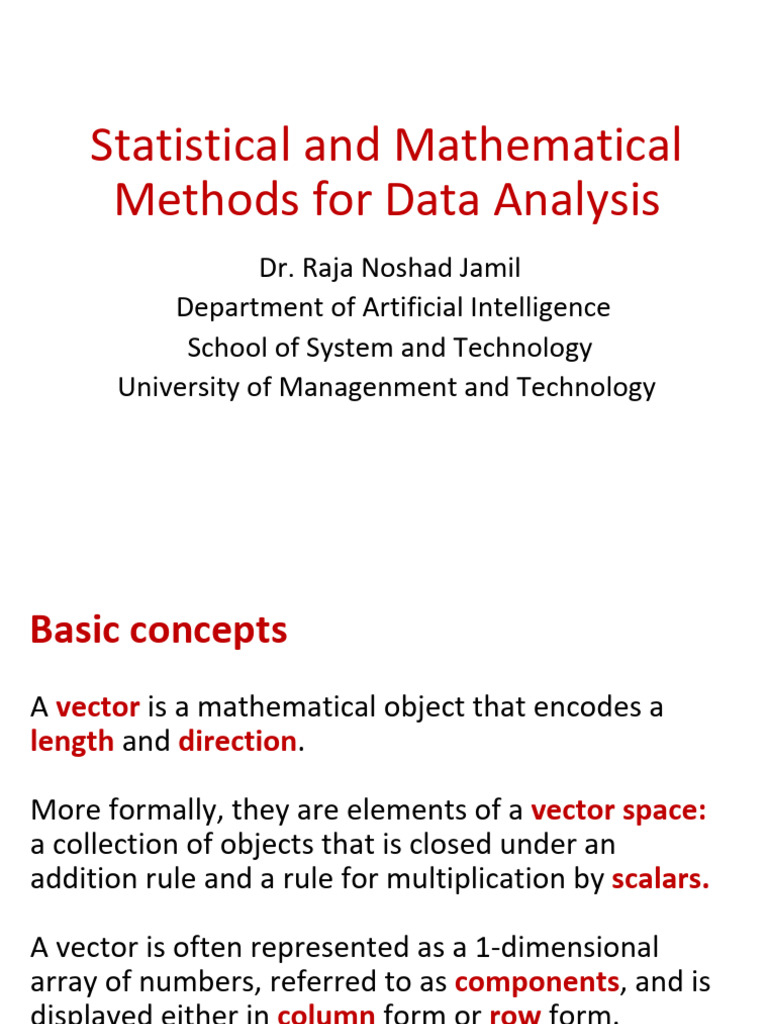 Lecture 1 - Linear Alegbra - 250102 - 225538 | PDF