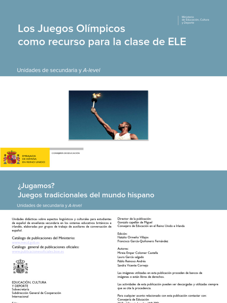 Juegos Olímpicos como Recurso Didáctico | PDF | Evaluación | Juegos ...