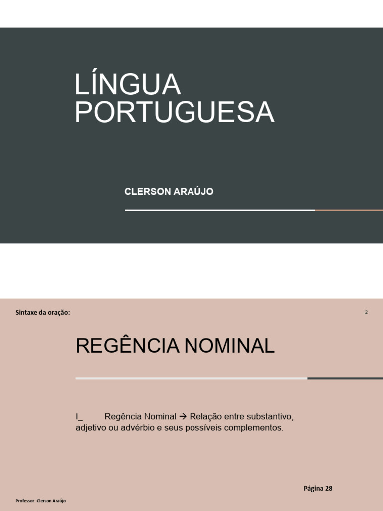Regência Nominal Revisao | PDF | Gramática | Linguística