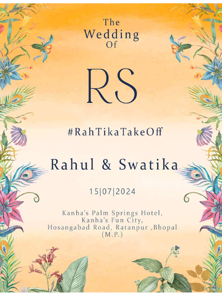 Rahul Swatika Invite Final | PDF