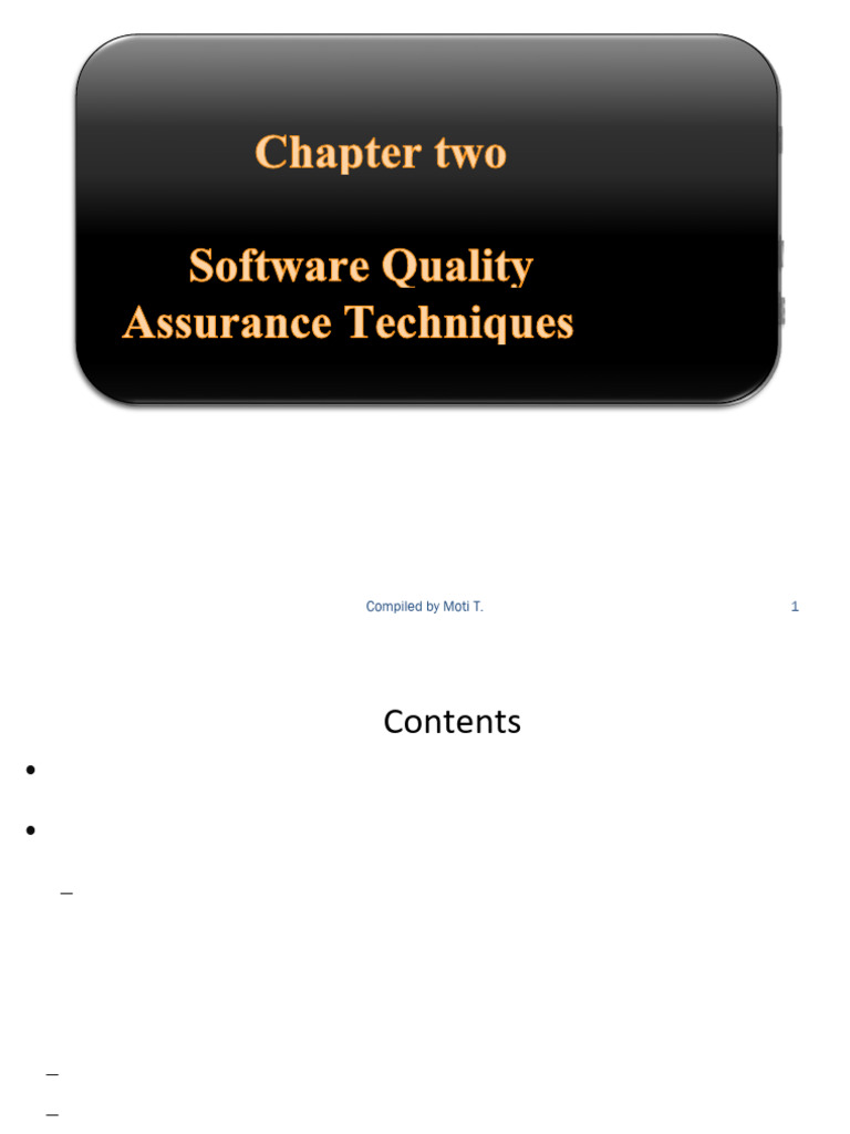 Sqa Chapter Two Pdf Software Testing Software Engineering