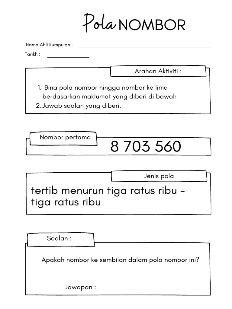 MT6 - Pola Nombor | PDF