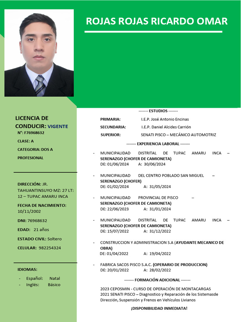 ROJAS ROJAS RICARDO OMAR ACTUALIZADO OK (1) | PDF
