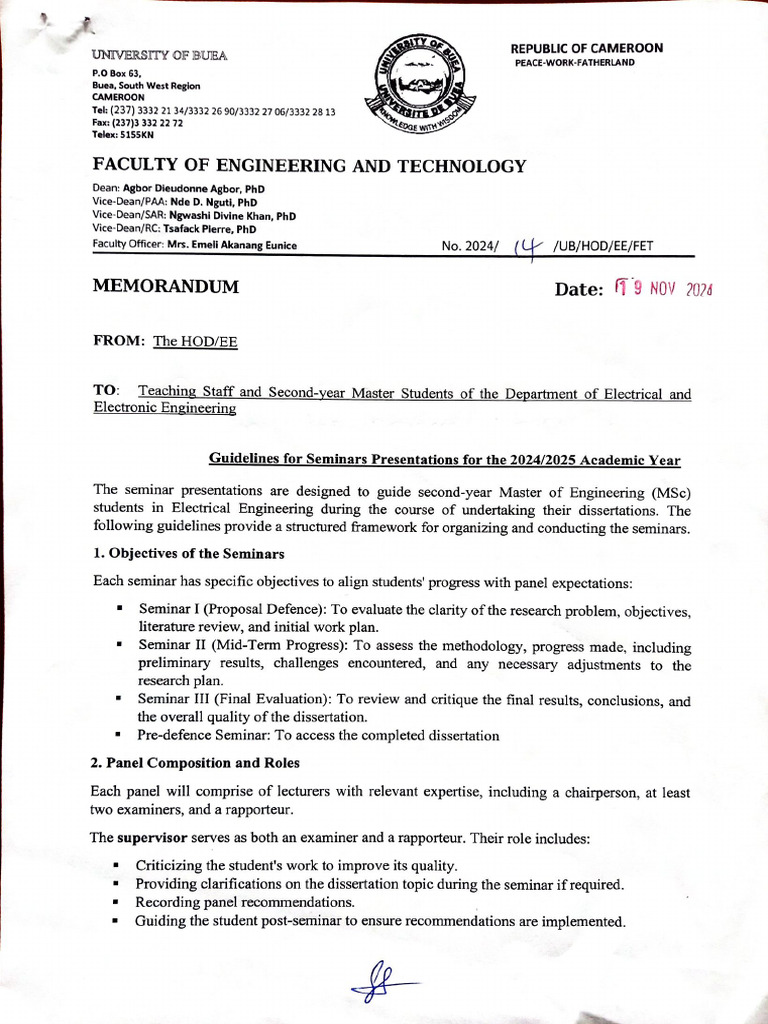 Guidelines For MSC Seminar Presentations 2024-2025 | PDF