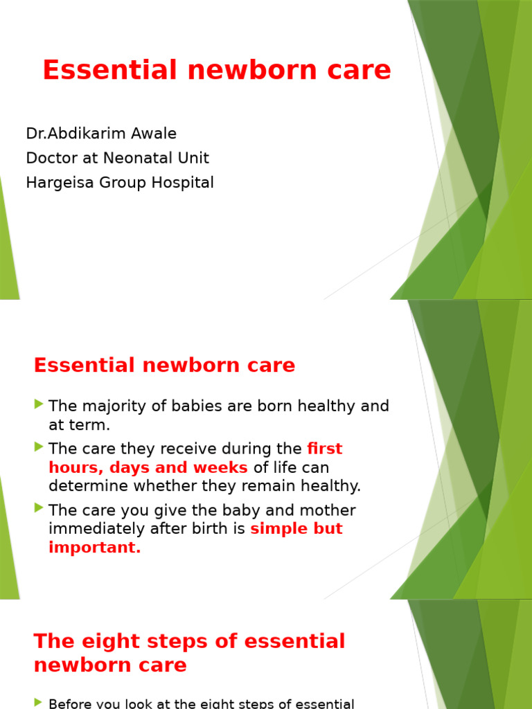 Essential Newborn Care Guidelines | PDF | Infants | Medical Specialties