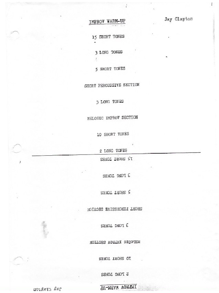 Improv Warm up | PDF