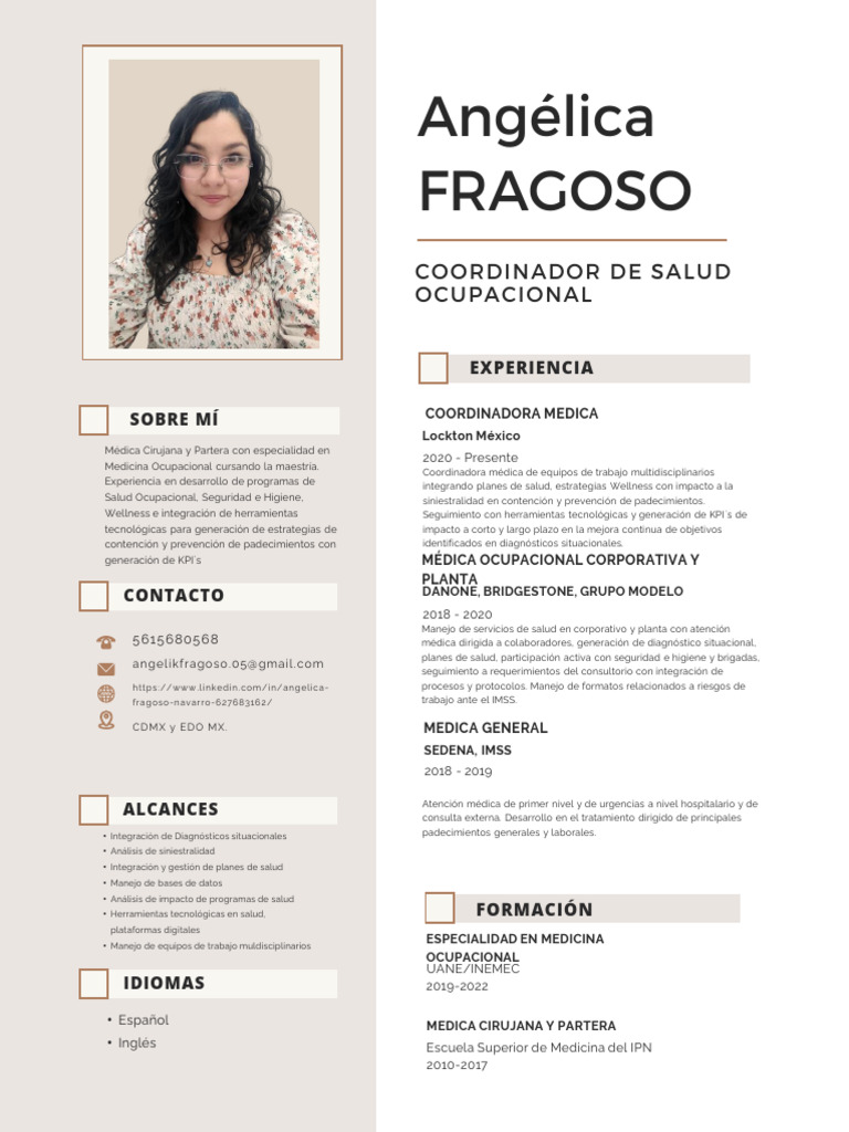 Currículum Vitae CV Angélica Fragoso 26042024.2 | PDF | Medicina ...