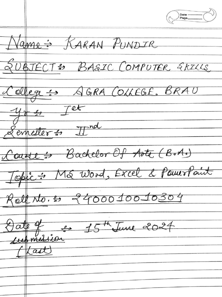 BCS KARAN PUNDIR (BA)2ND SEM-compressed | PDF