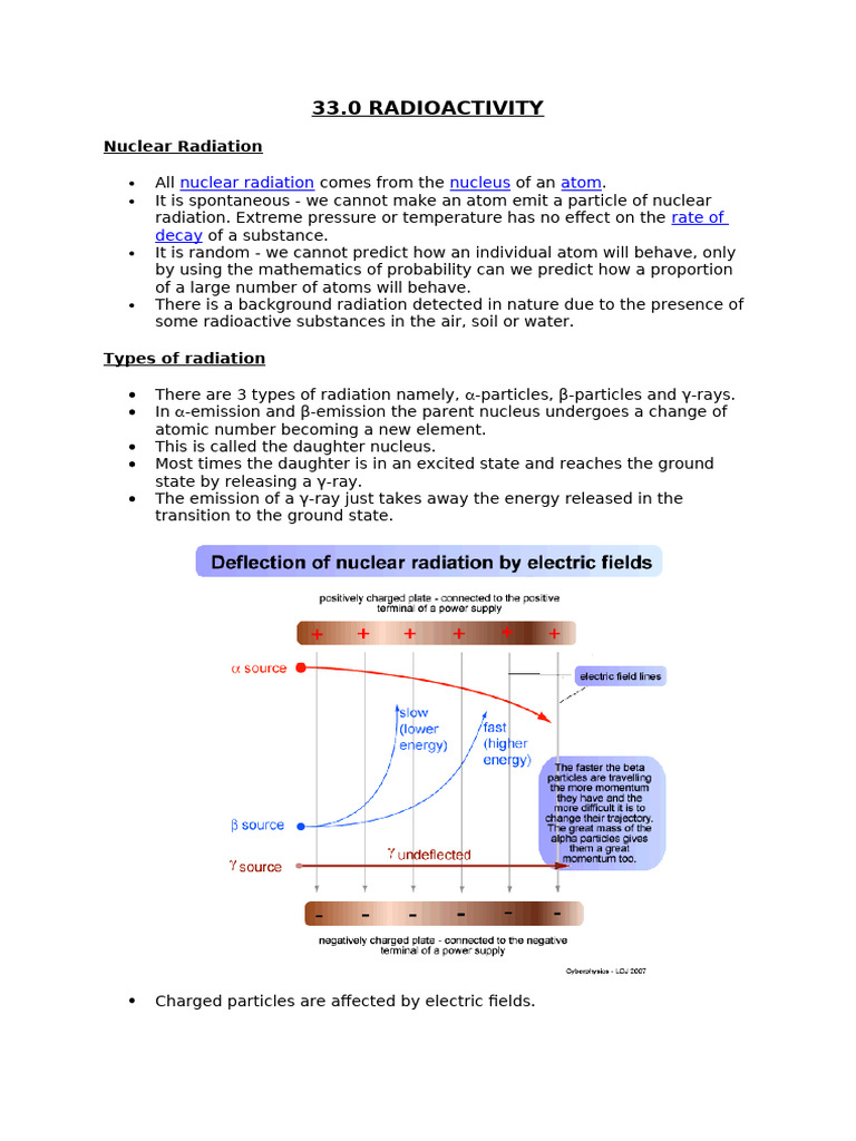 33. Radioactivity | PDF | Radioactive Decay | Atomic Nucleus