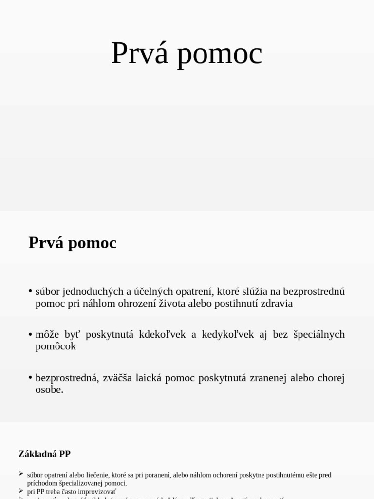 PrvÃ¡ pomoc | PDF