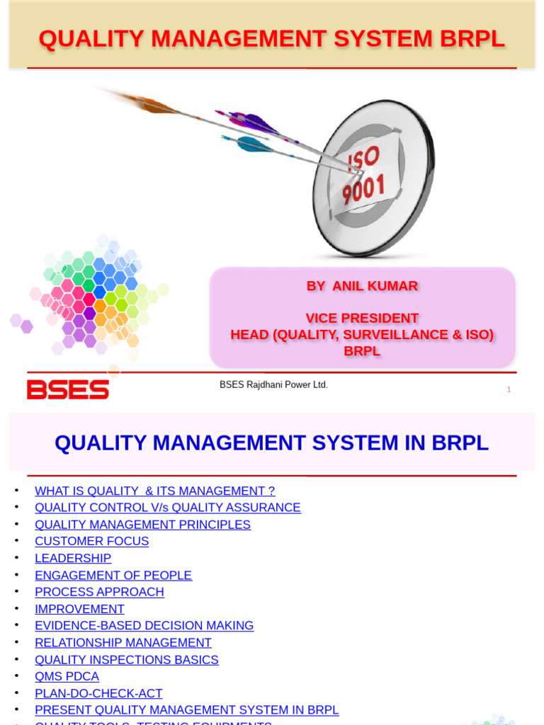 Quality Management BRPL | PDF | Quality Assurance | Quality Management