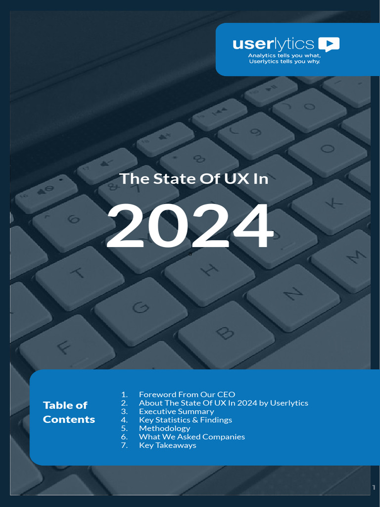 The State of UX in 2024 | PDF | Usability | User Experience