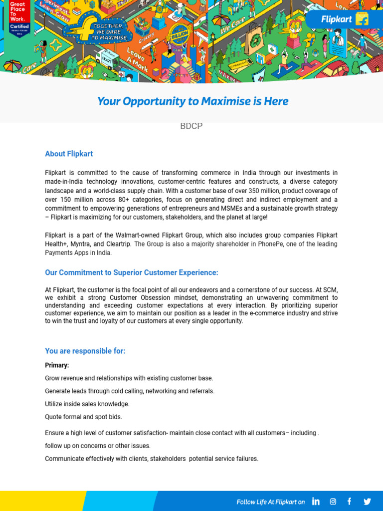 BDCP -JD | PDF | Sales | Customer