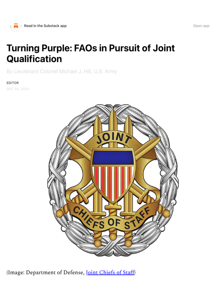 Joint Qualification for FAOs | PDF | United States Department Of ...