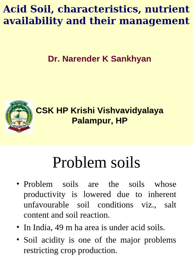 Acid Soils1 | PDF | Soil | Ammonium