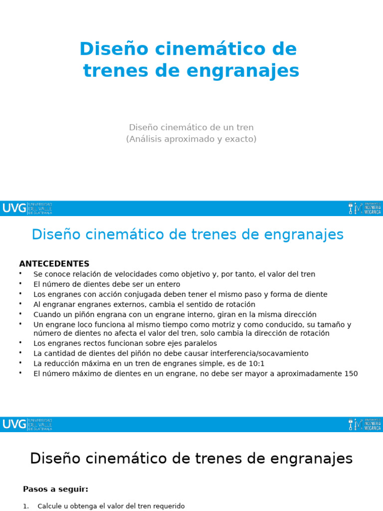 Diseño de Trenes de Engranes | PDF | Engranaje | Mecánica