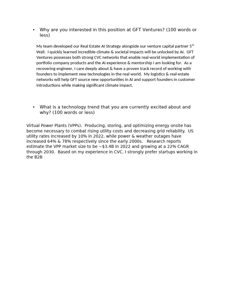 GFT Application | PDF