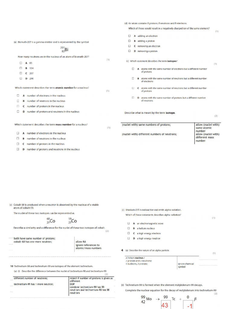 Form Four Physics Homework: Atoms | PDF
