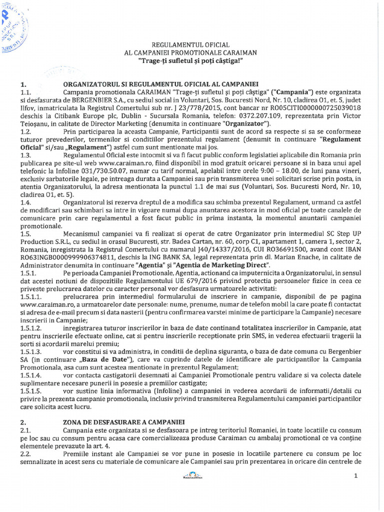 Regulament NCPCaraiman | PDF