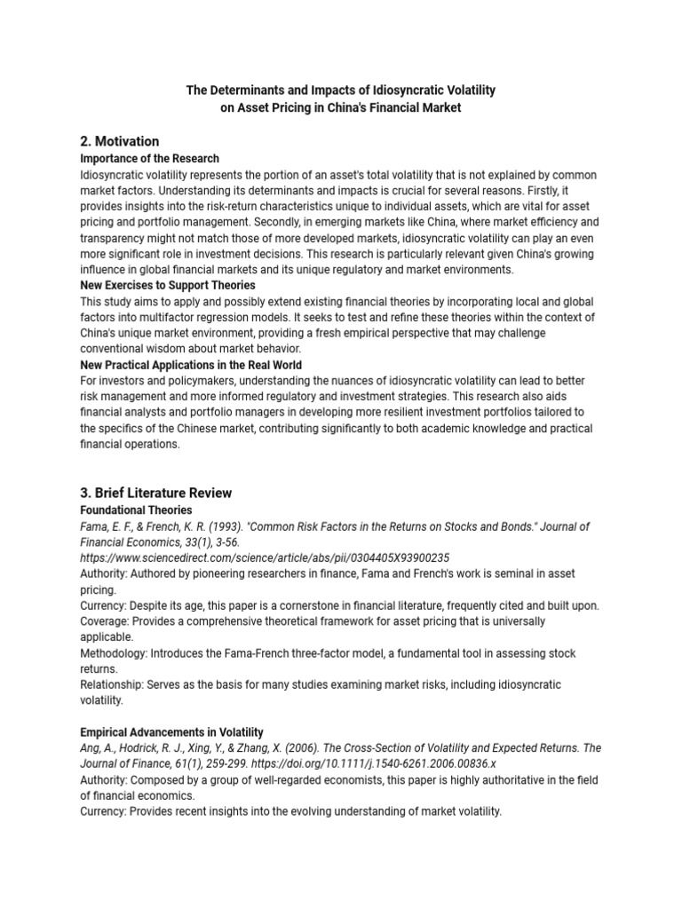 Frontier Research Proposal | PDF | Macroeconomics | Market (Economics)