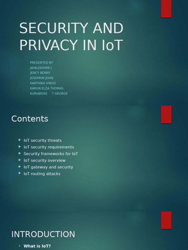 Security And Privacy In Iot Pdf Internet Of Things Computer Security