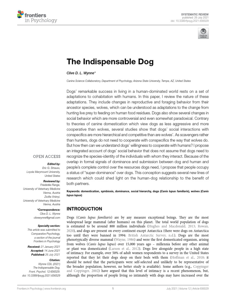 The_Indispensable_Dog | PDF | Dogs | Attachment Theory