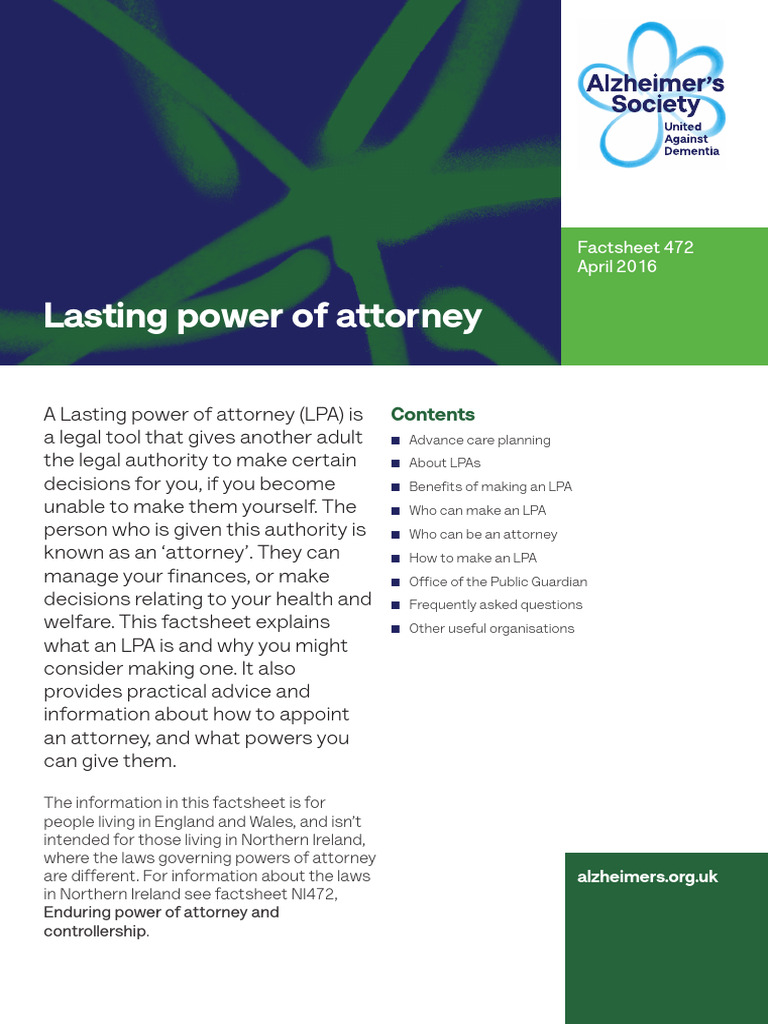 Understanding Lasting Power of Attorney | PDF | Justice | Crime & Violence