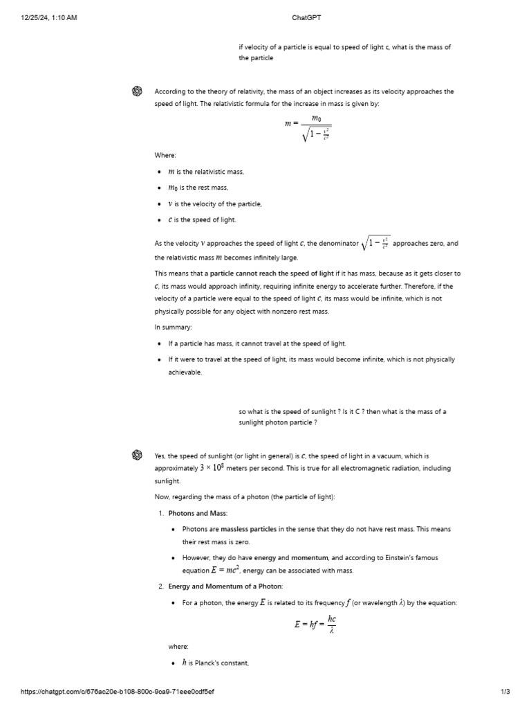 Rest Mass m0 | PDF | Electromagnetic Radiation | Photon