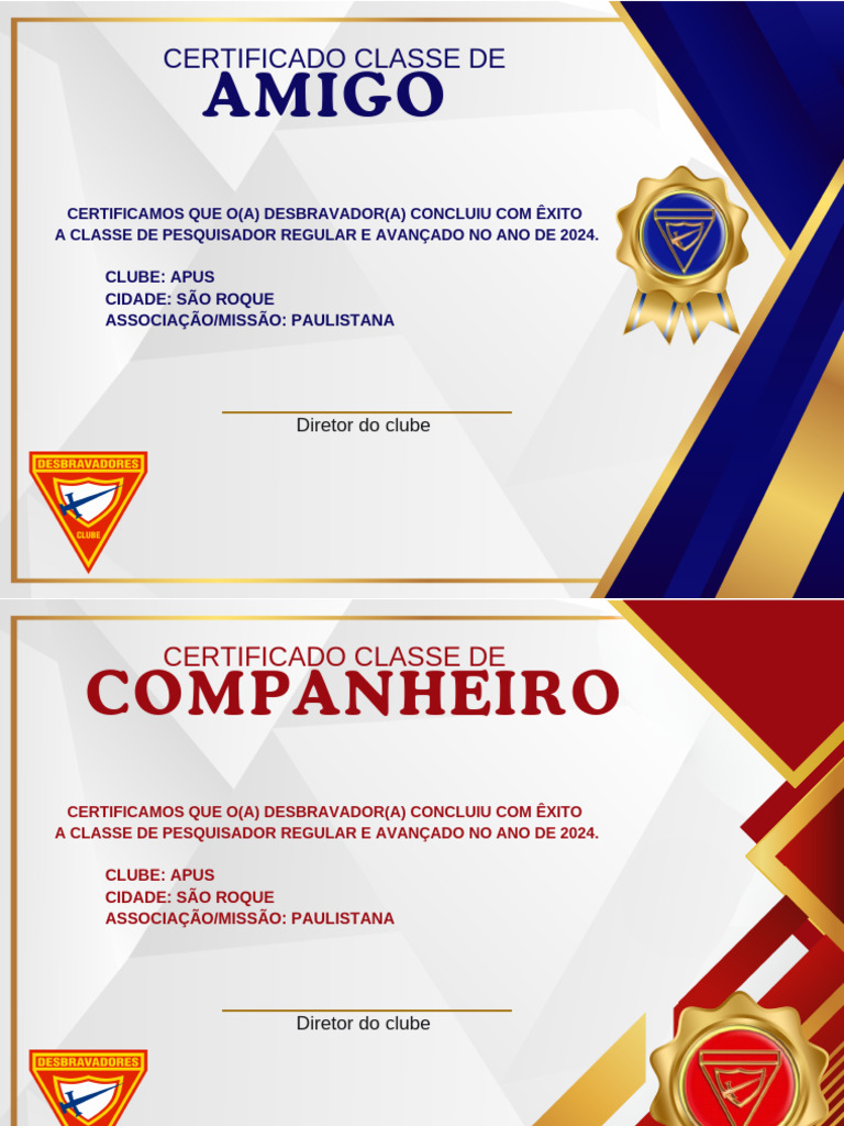 Certificado de Classes | PDF