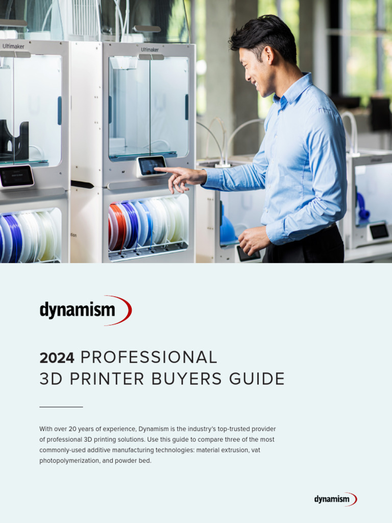 Professional 3d Printer Buyers Guide Update Aug 2024 Web Pdf 3