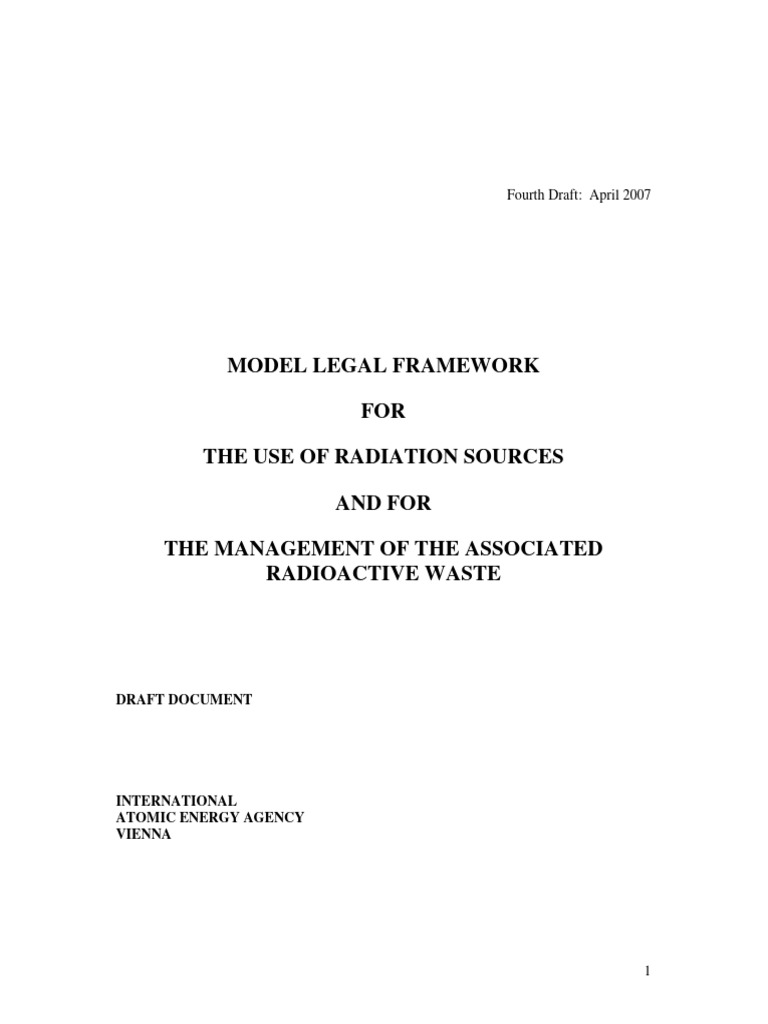 Model Legal Framework - April 2007 | PDF | Waste | Radioactive Waste