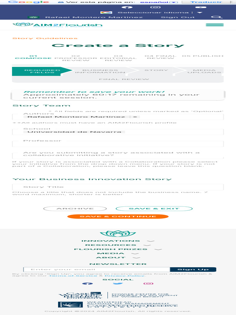 AIM2Flourish Create A Story | PDF